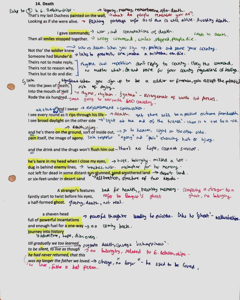 GCSE English: Annotated Poems & Analysis • Bytes of Intelligence